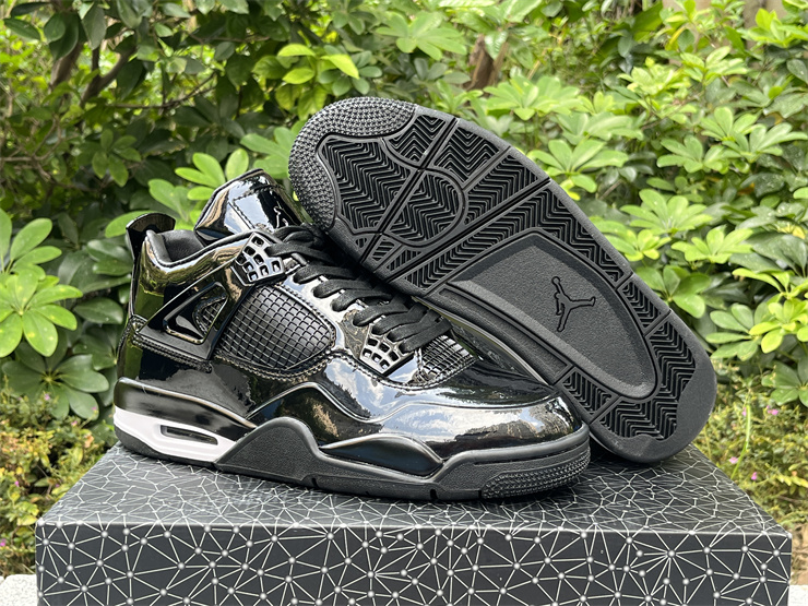 Air Jordan 4 Retro 11Lab4 Black Patent Leather - ModKicks